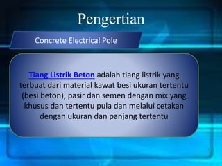 PRECAST TIANG LISTRIK BETON | PPTX