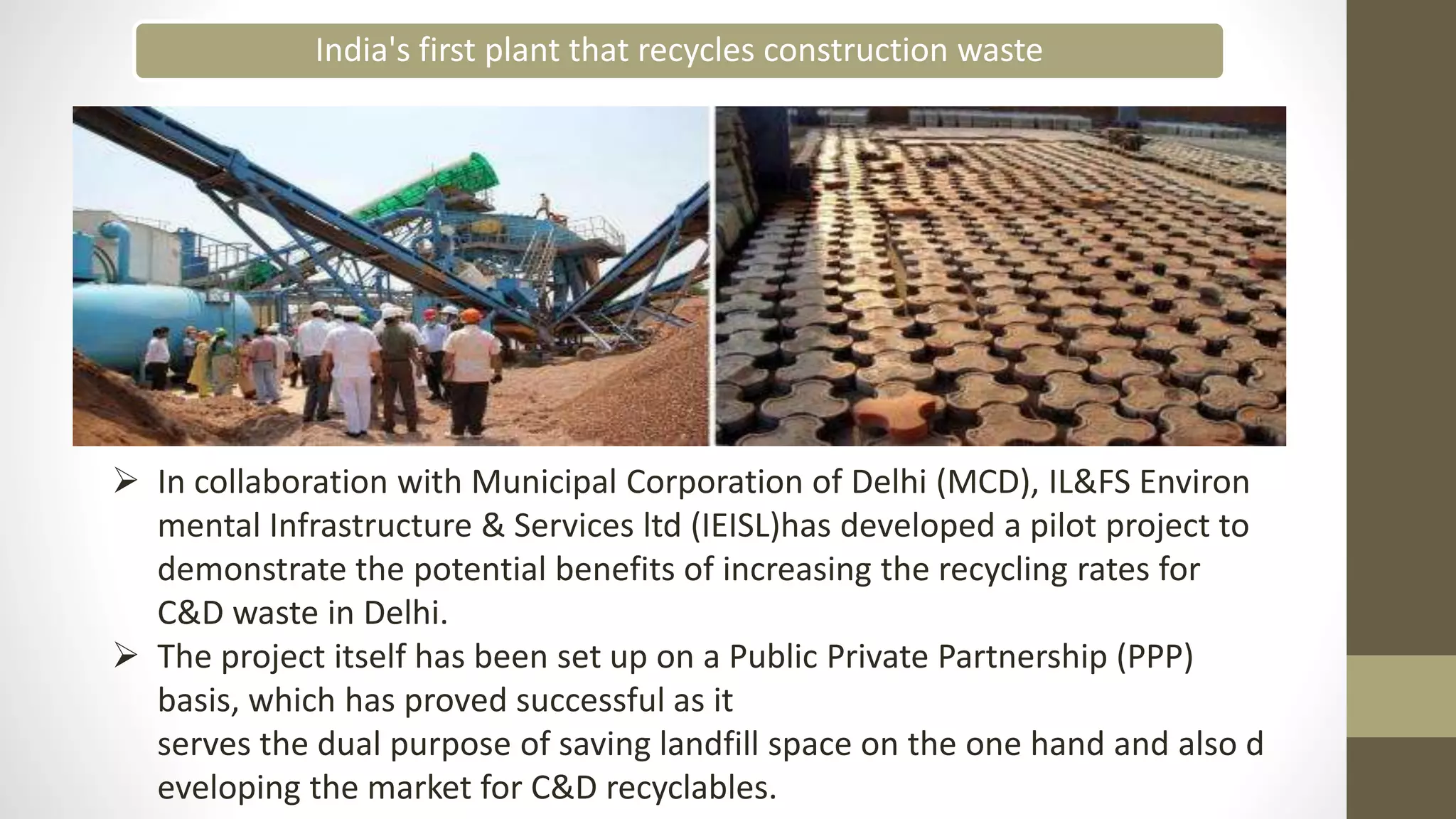 construction and demolition waste management | PPTX