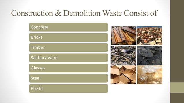 construction and demolition waste management | PPTX | Civil Engineering ...