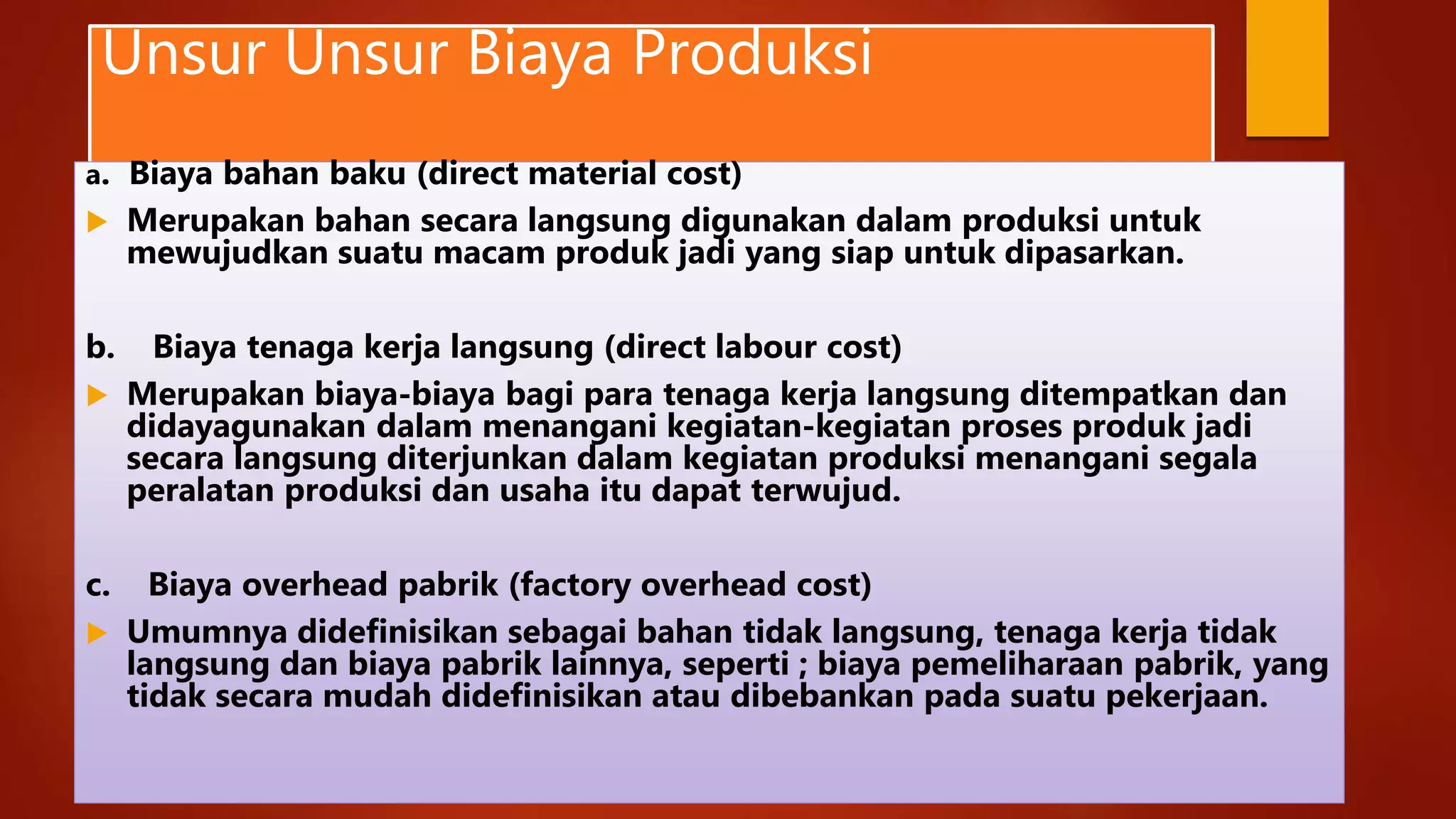 Ppt biaya produksi dalam ilmu ekonomi | PPTX