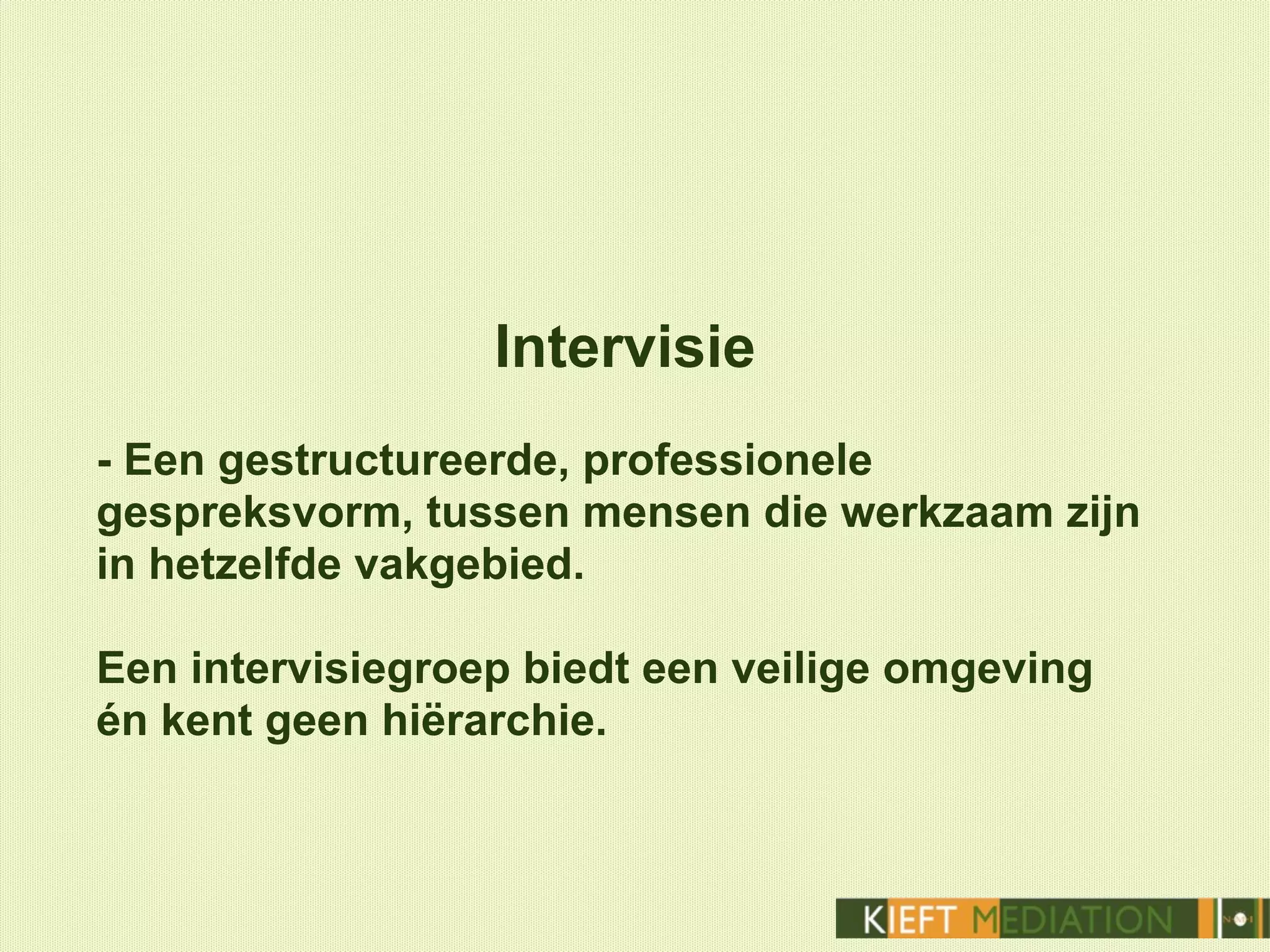 Intervisie voor mediators | KEY