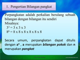 Ppt bilangan berpangkat | PPTX