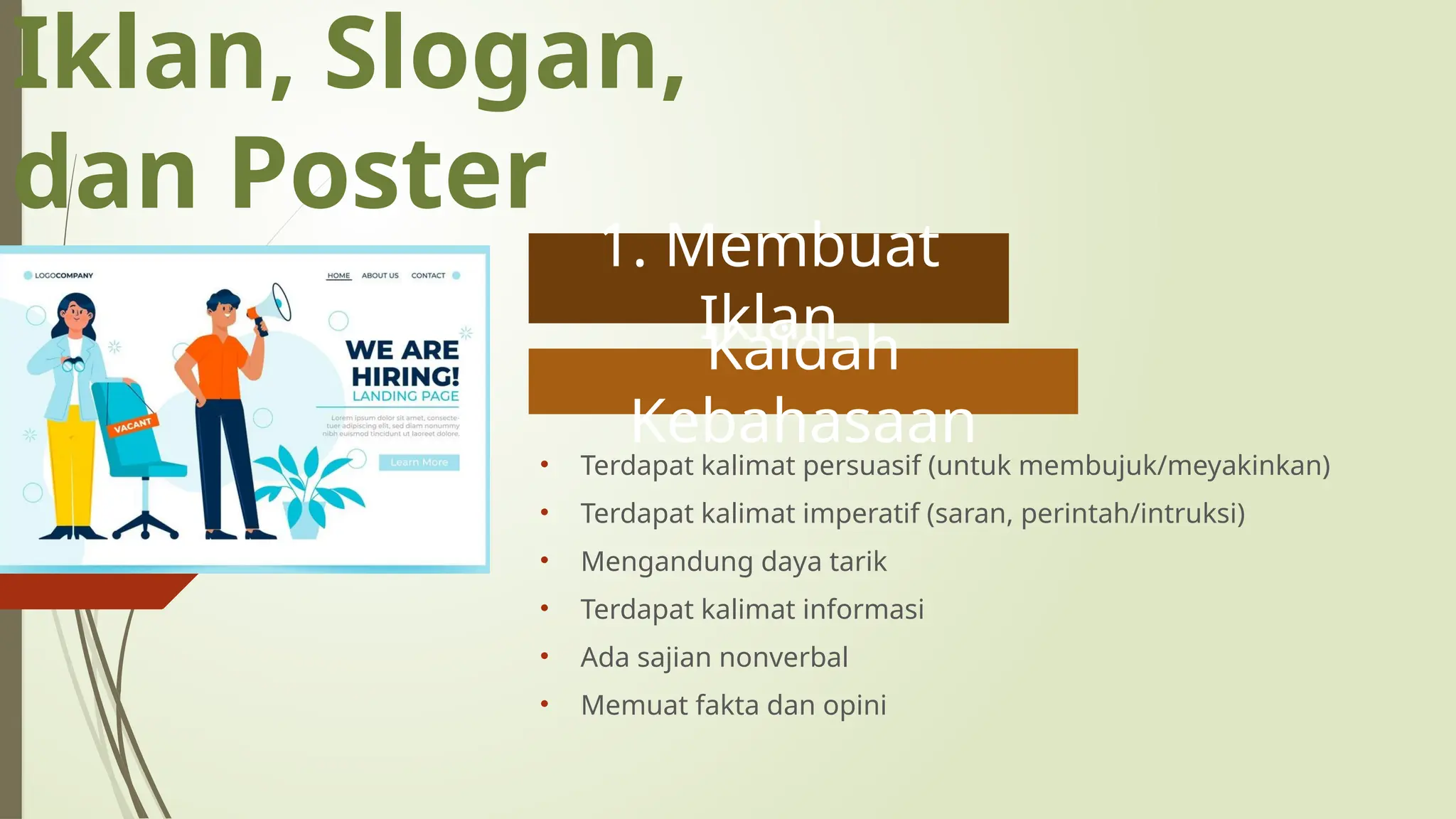 PPT BIN SLOGAN POSTER IKLAN pembelajaran | PPTX