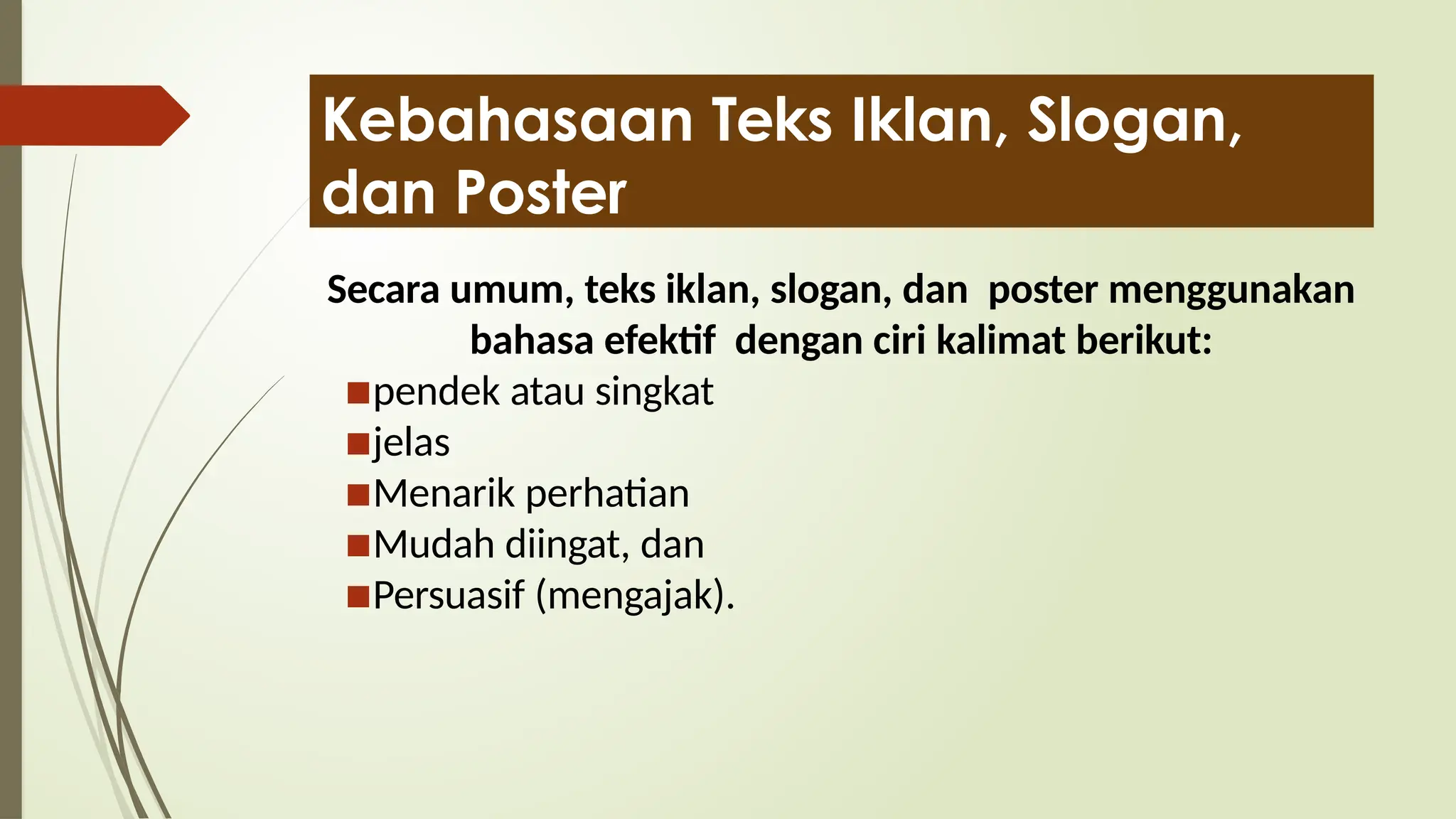 PPT BIN SLOGAN POSTER IKLAN pembelajaran | PPTX