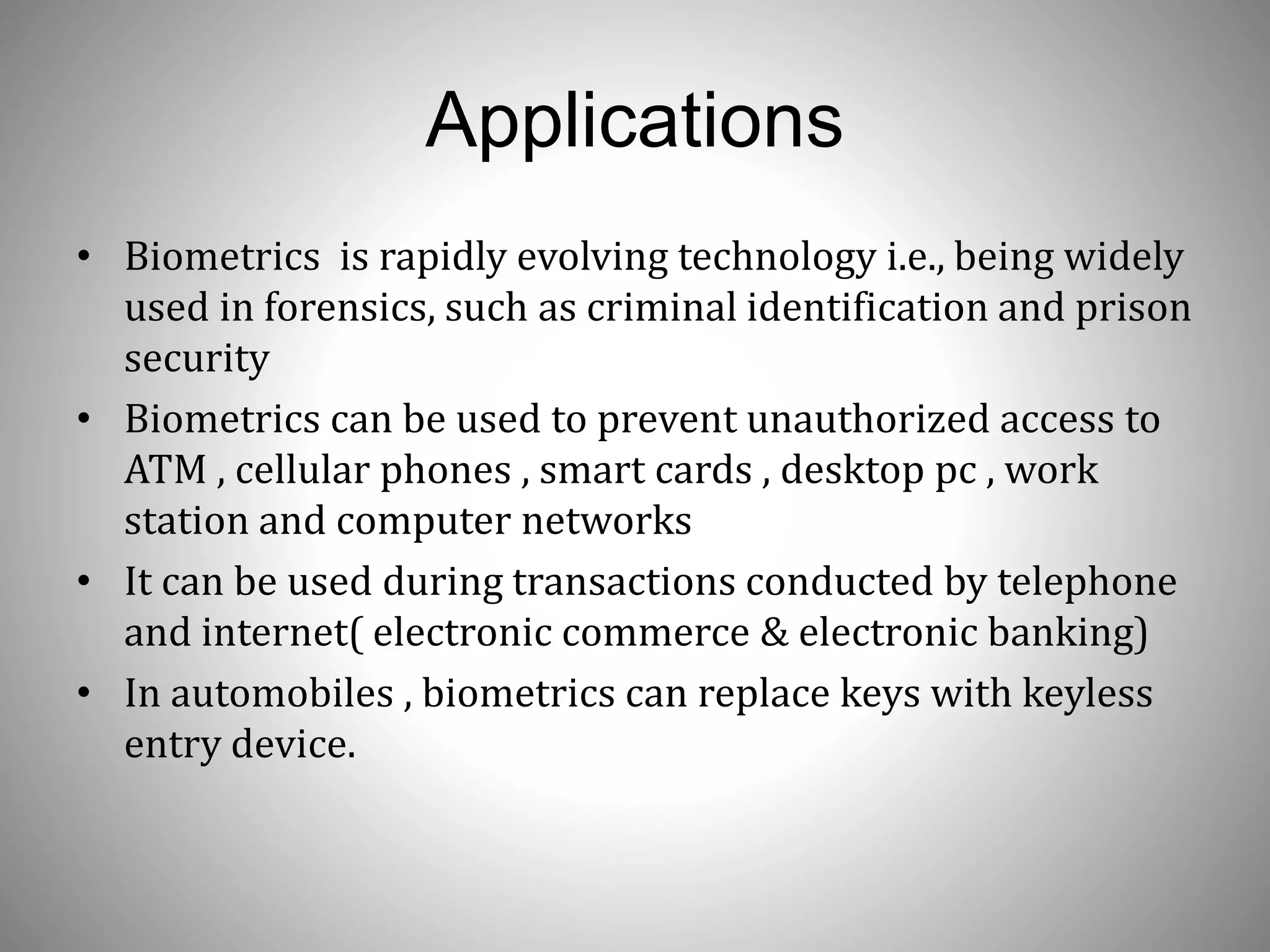 Biometric Technology | PPTX