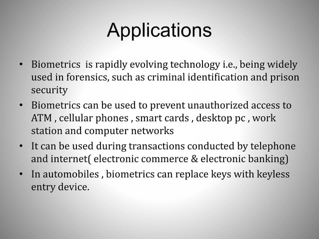 Biometric Technology | PPT
