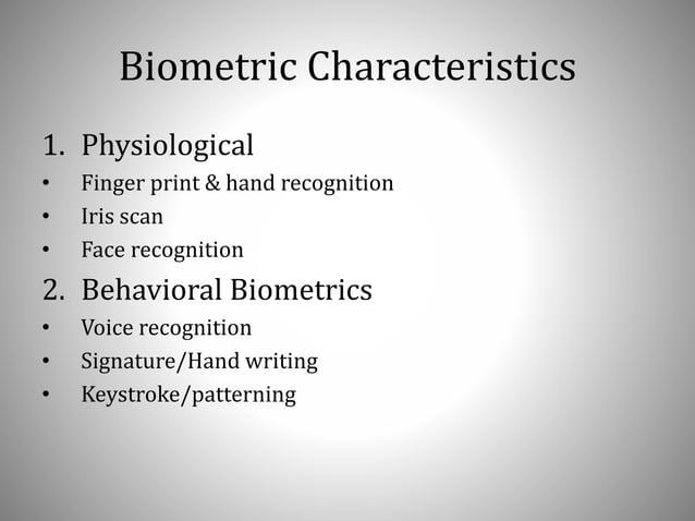 Biometric Technology | PPT