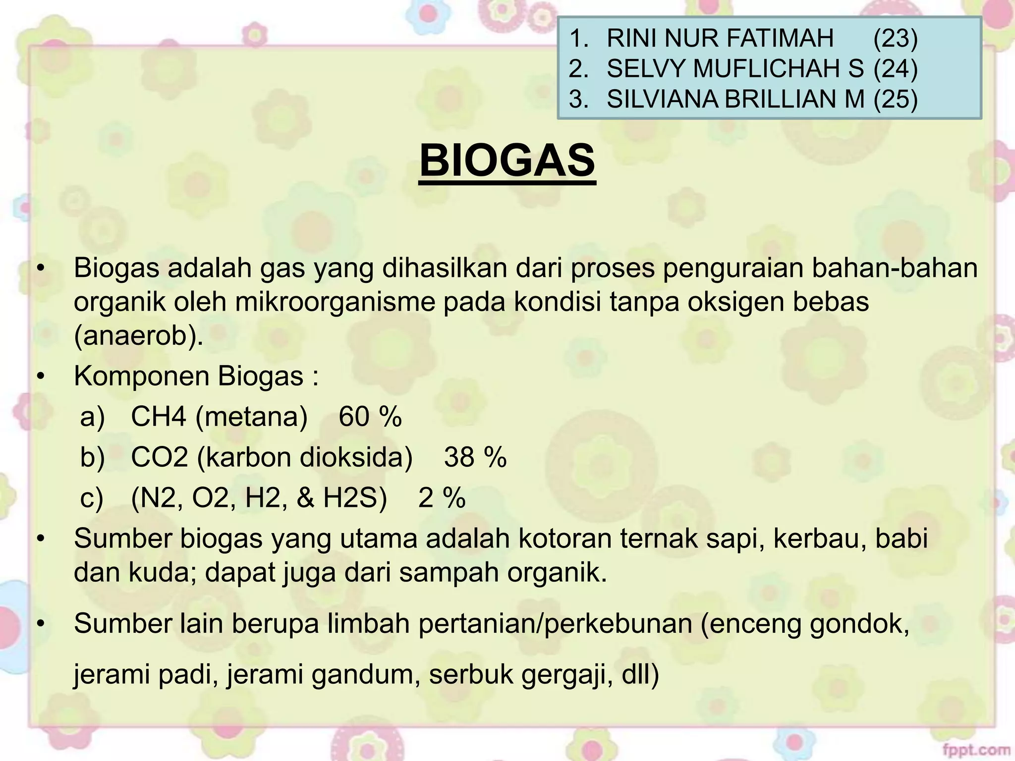 Ppt biogas | PPTX