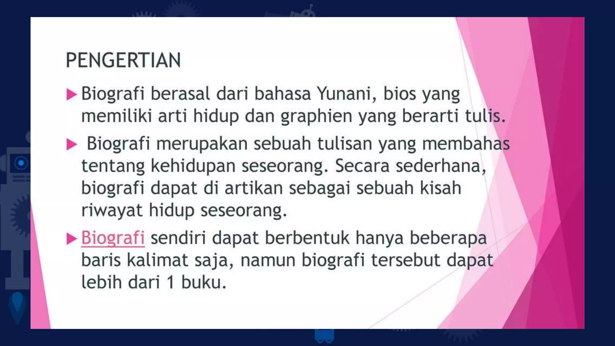PPT TEKS BIOGRAFI. Bahasa Indonesia kelas X ppt | PPT