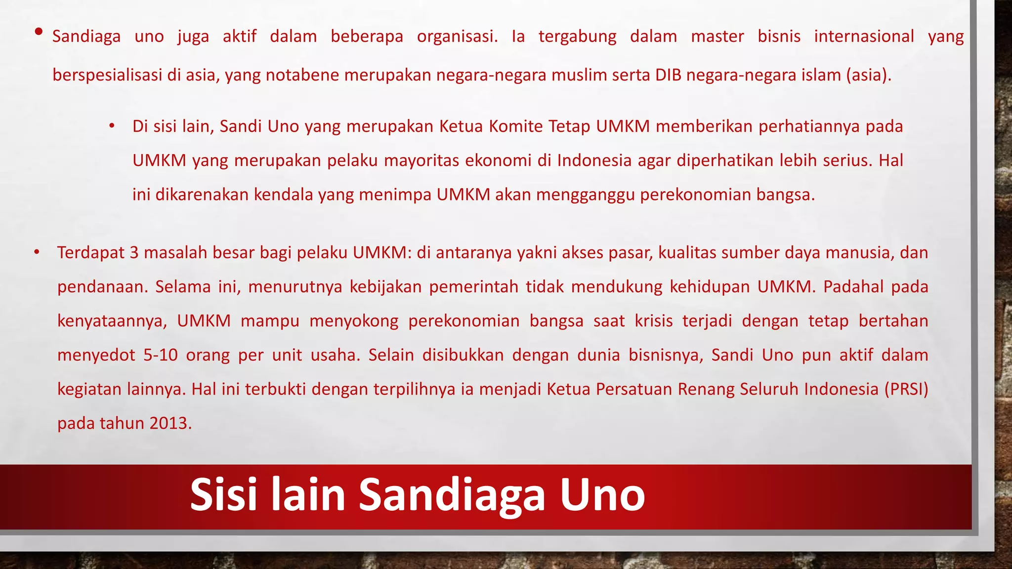 biografi sandi uno | PPTX