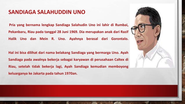 biografi sandi uno | PPT