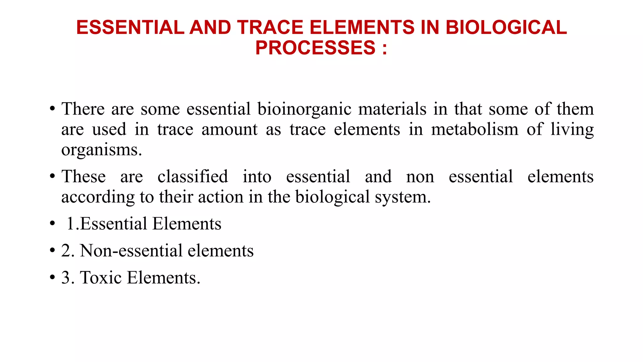 Ppt bioinorganic chemistry by dr.seema pattanshetti | PPT