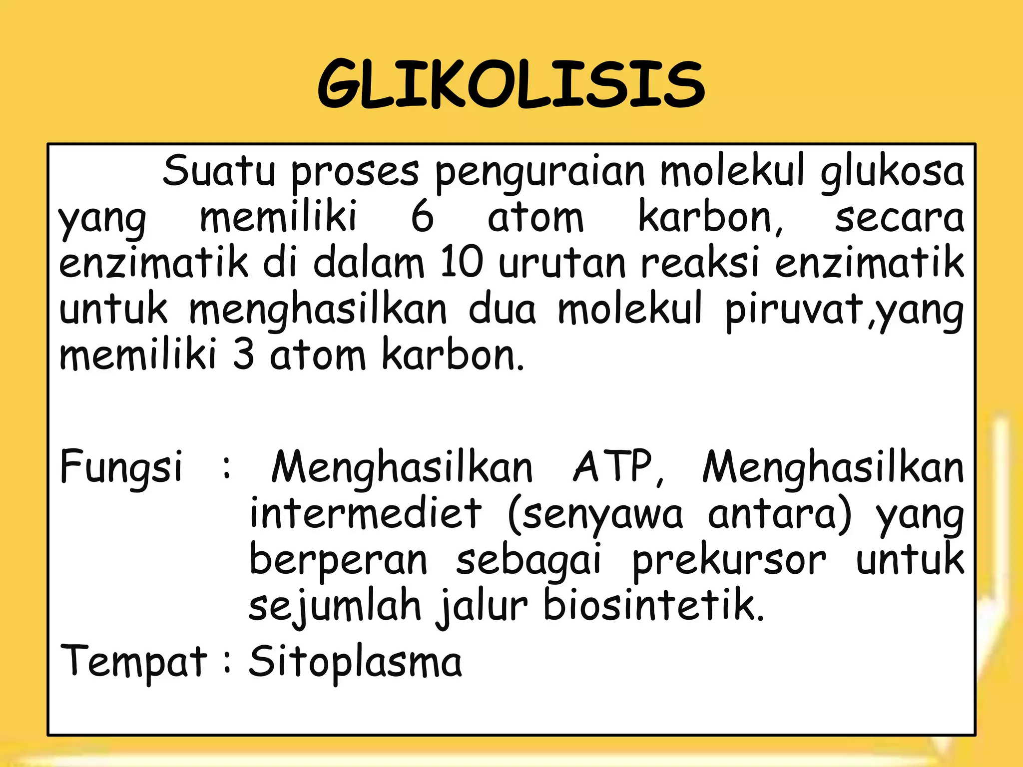 Biokimia Glikolisis | PPTX
