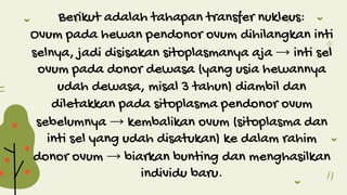 Materi "KLONING" - Biologi - Kelompok 6 - Kelas XII MIPA 1 ( SMA NEGERI ...