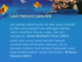 PPT BIOLOGI LAUT.UNIVERSITAS MUARA BUNGO | PPTX