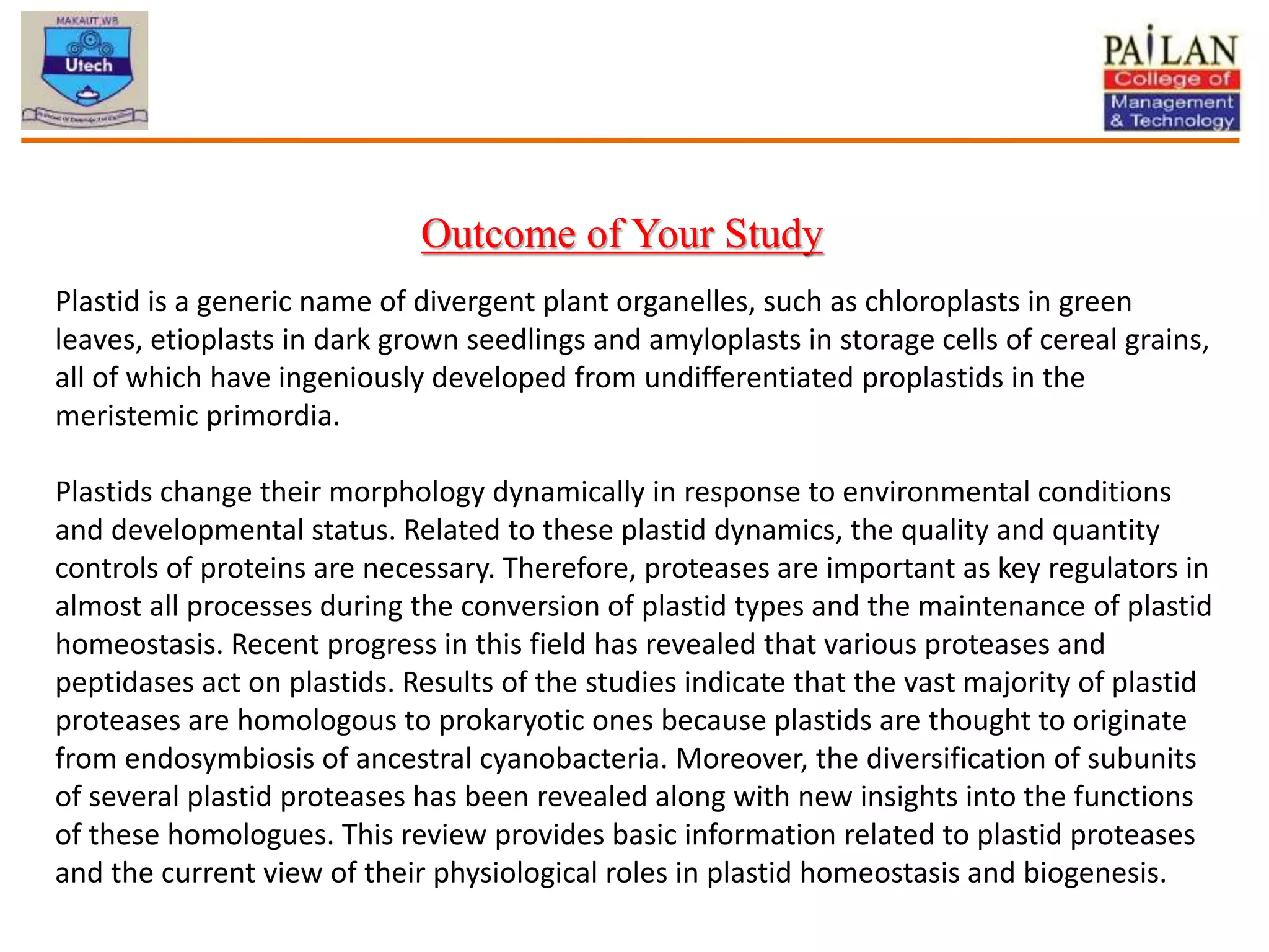 PPT ABOUT PLASTIDS | PPTX