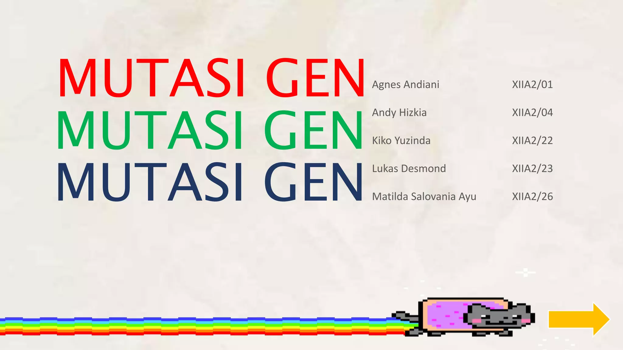 MUTASI GEN BIOLOGI KELAS 12 | PPTX