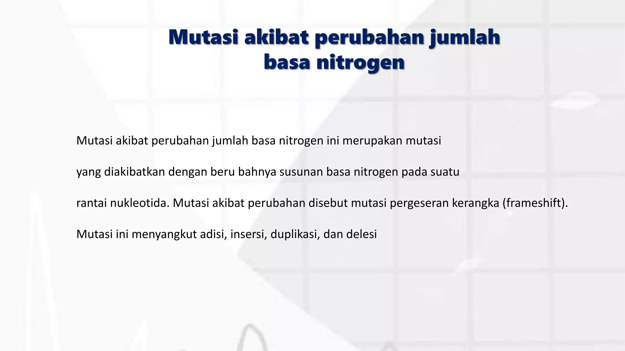 MUTASI GEN BIOLOGI KELAS 12 | PPTX