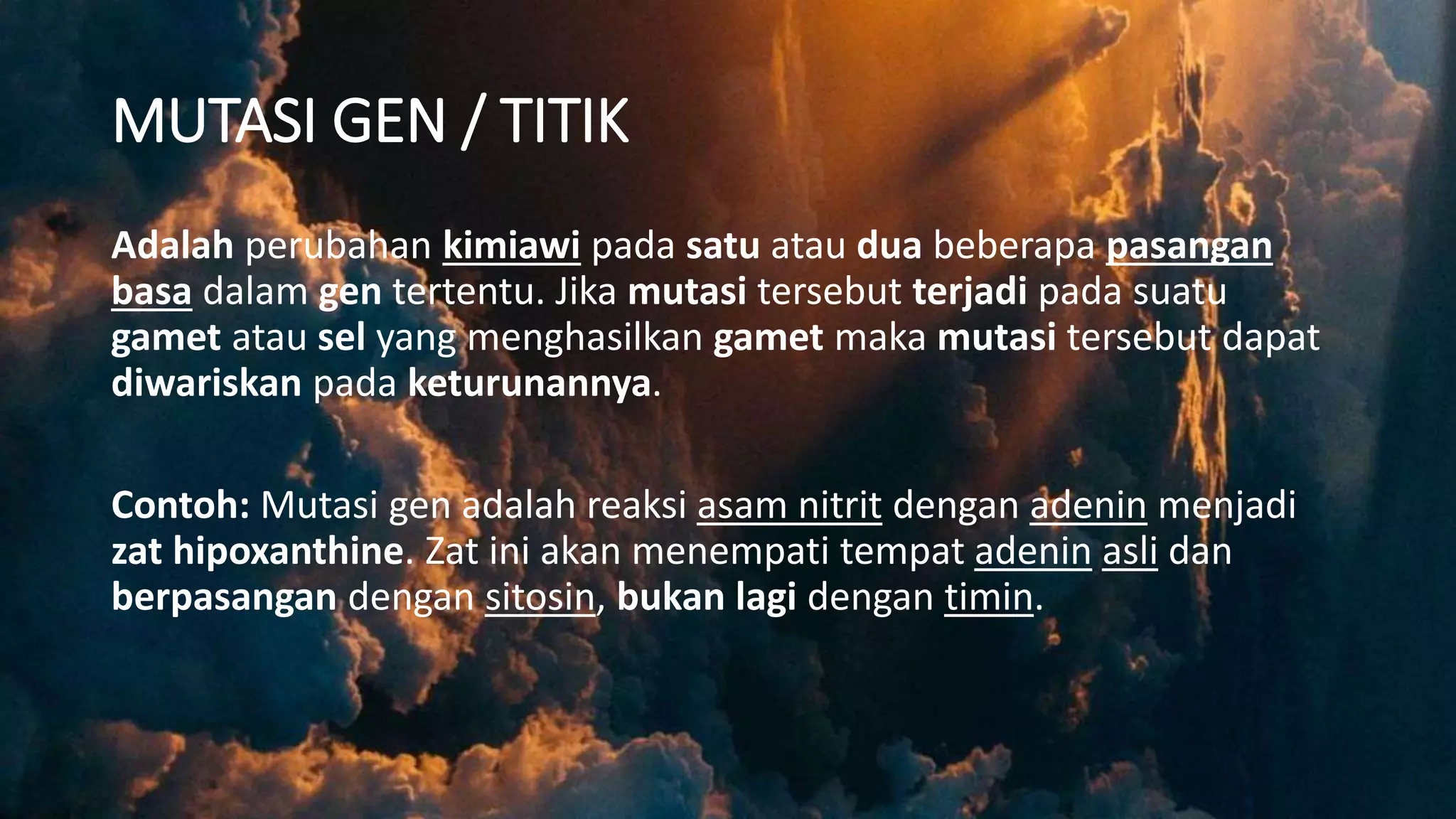 MUTASI GEN BIOLOGI KELAS 12 | PPTX