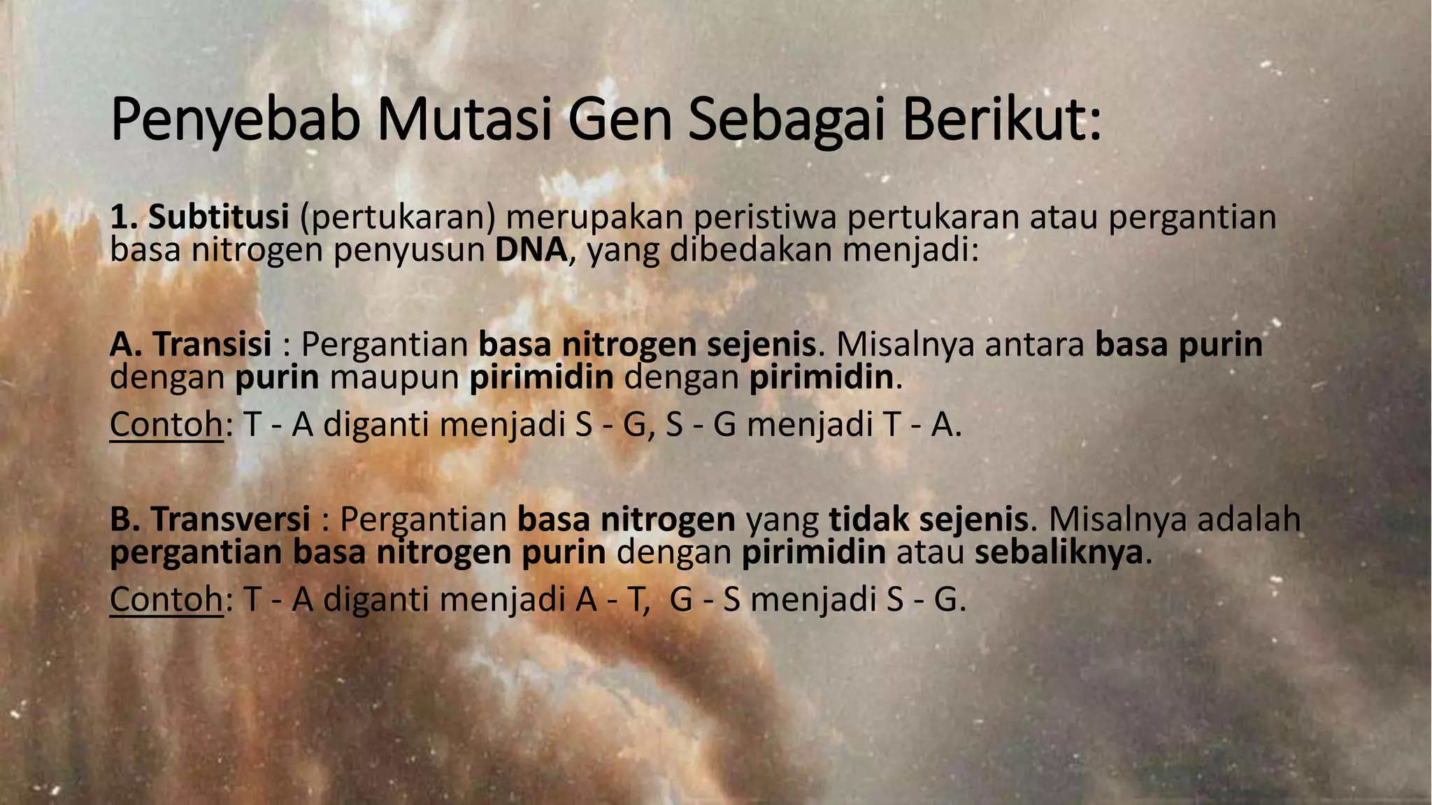 MUTASI GEN BIOLOGI KELAS 12 | PPTX