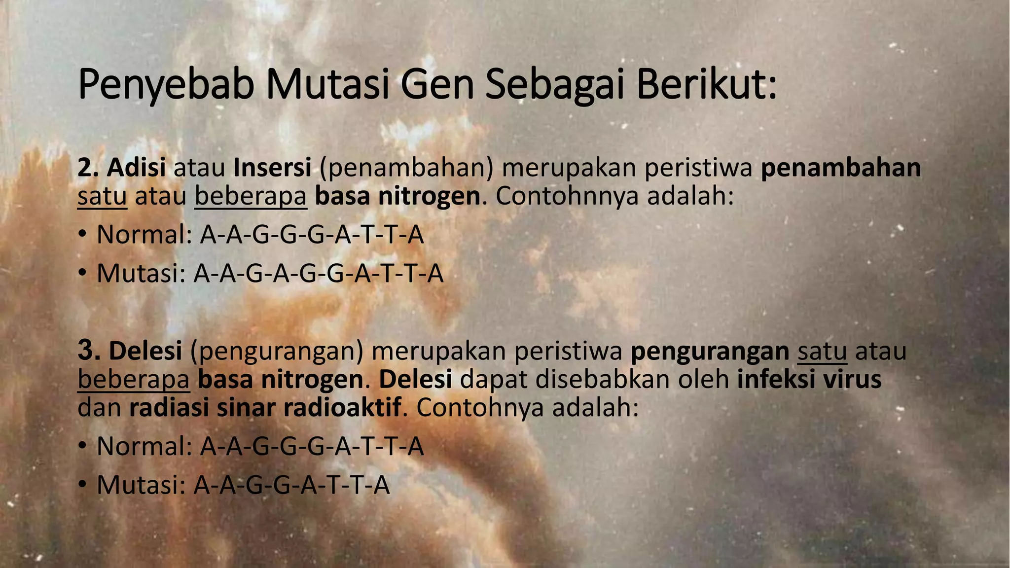 MUTASI GEN BIOLOGI KELAS 12 | PPTX
