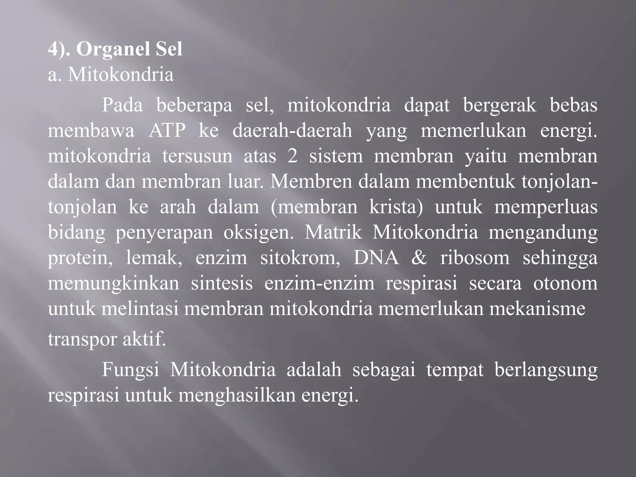 Komponen Penyusun Sel [Biologi] | PPTX