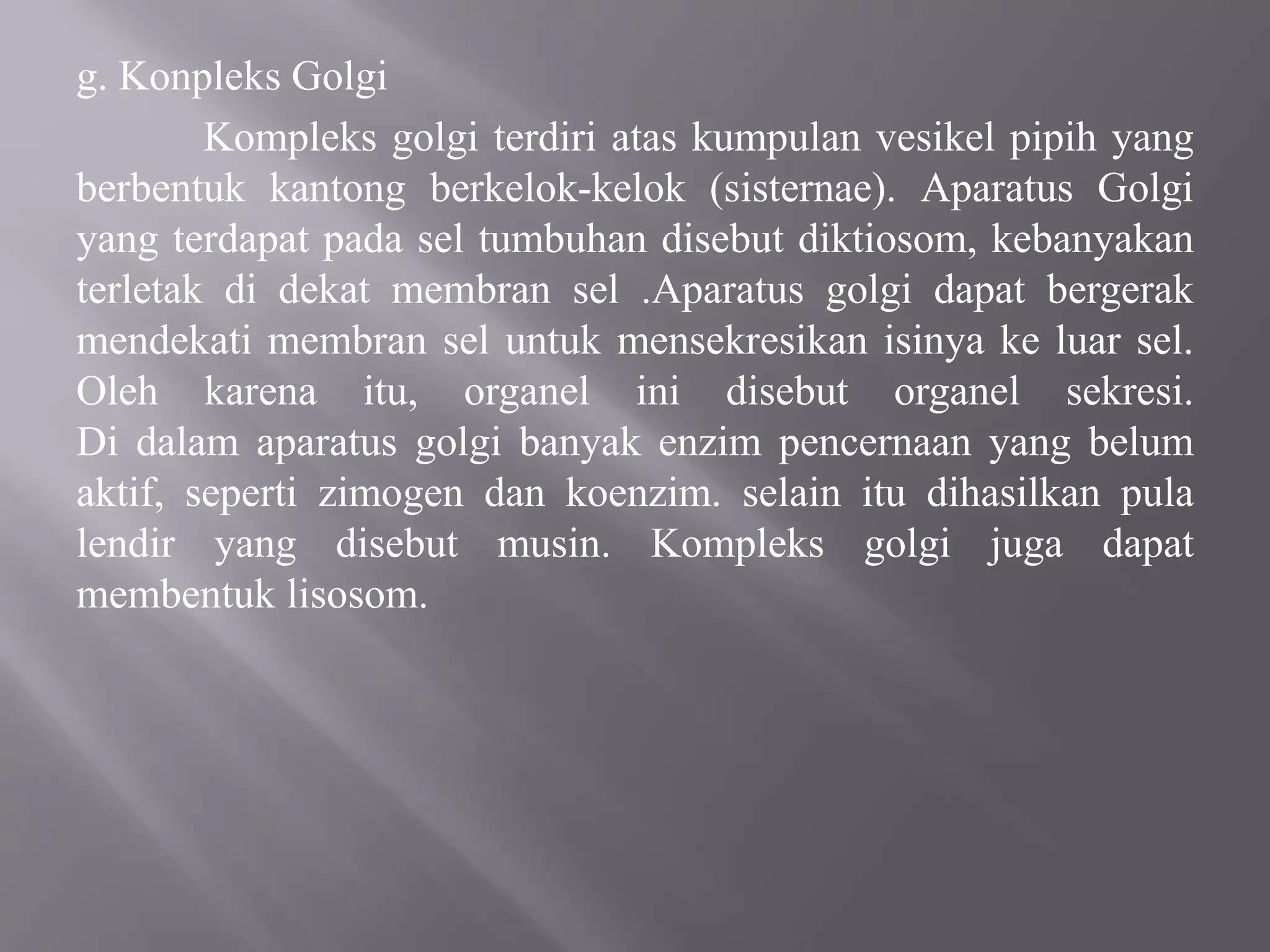 Komponen Penyusun Sel [Biologi] | PPTX