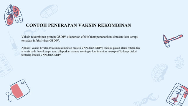 Ppt bioteknologi produksi vaksin rekombinan | PPTX