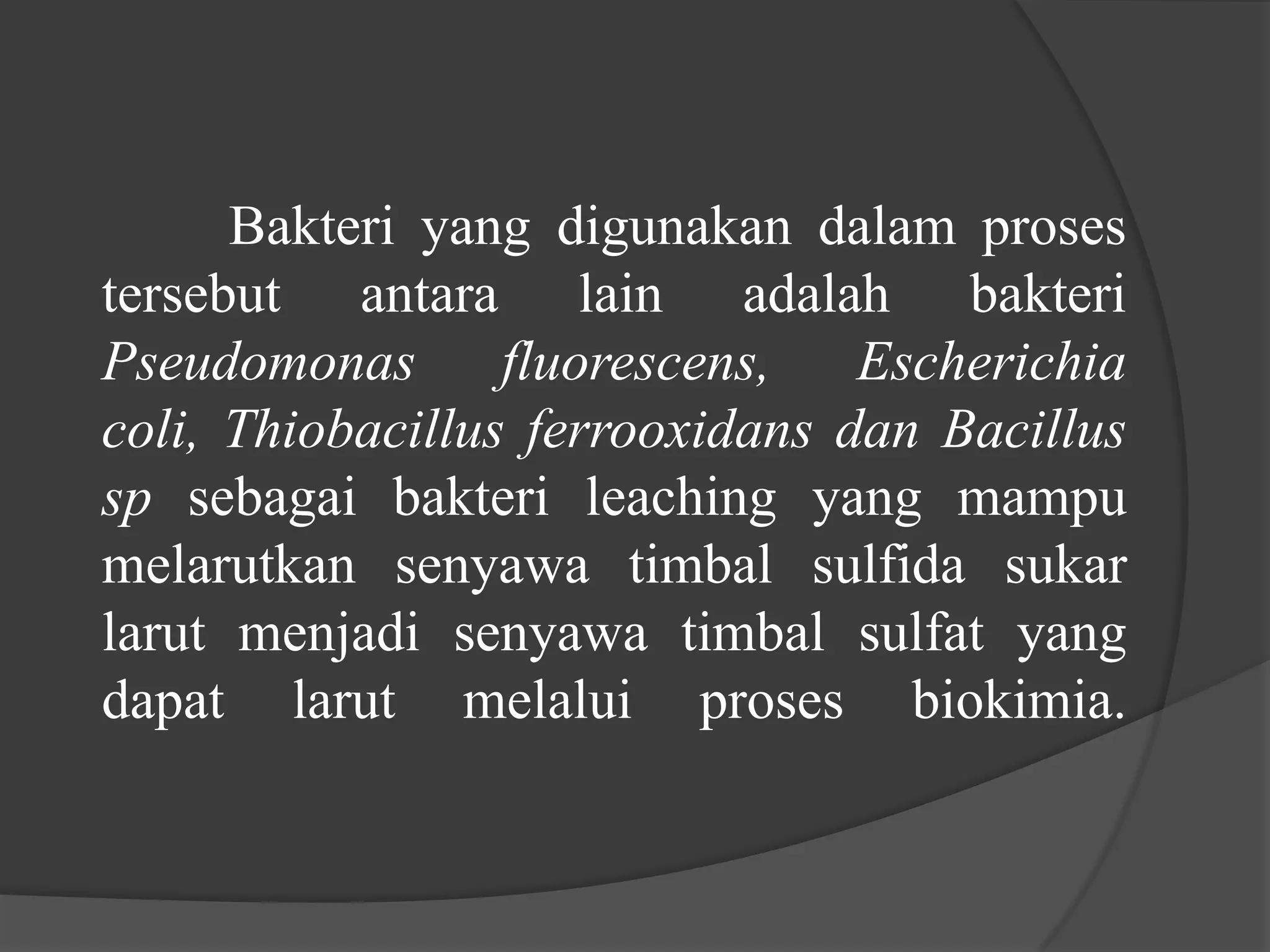Ppt bioteknologi penambangan logam | PPTX