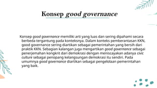 KONSEP GOVERNANCE DALAM BIROKRASI INDONESIA | PPT