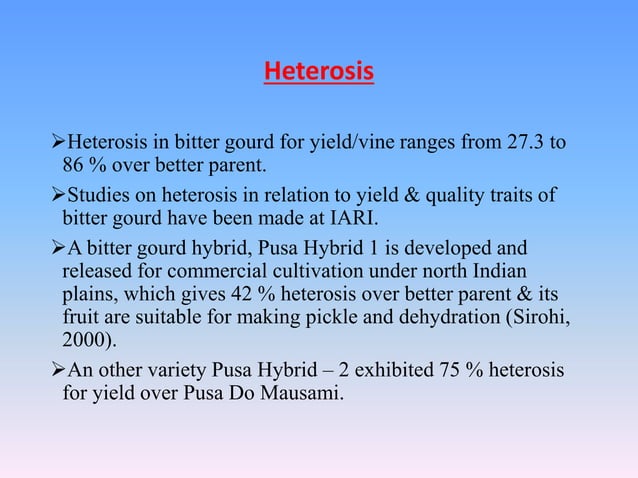 Breeding of Bottlegourd & Bittergourd | PPTX | Gardening | Home & Garden