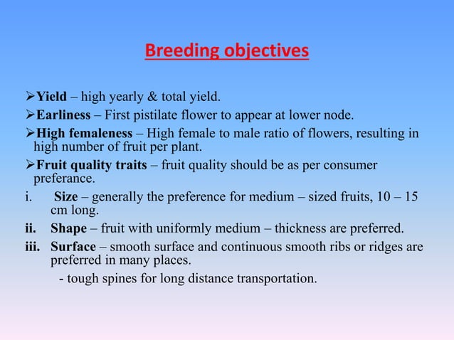 Breeding of Bottlegourd & Bittergourd | PPTX | Gardening | Home & Garden