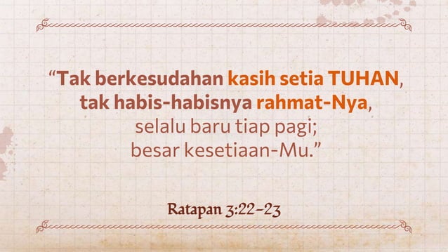 Training Bedah Kitab Ratapan | PPT