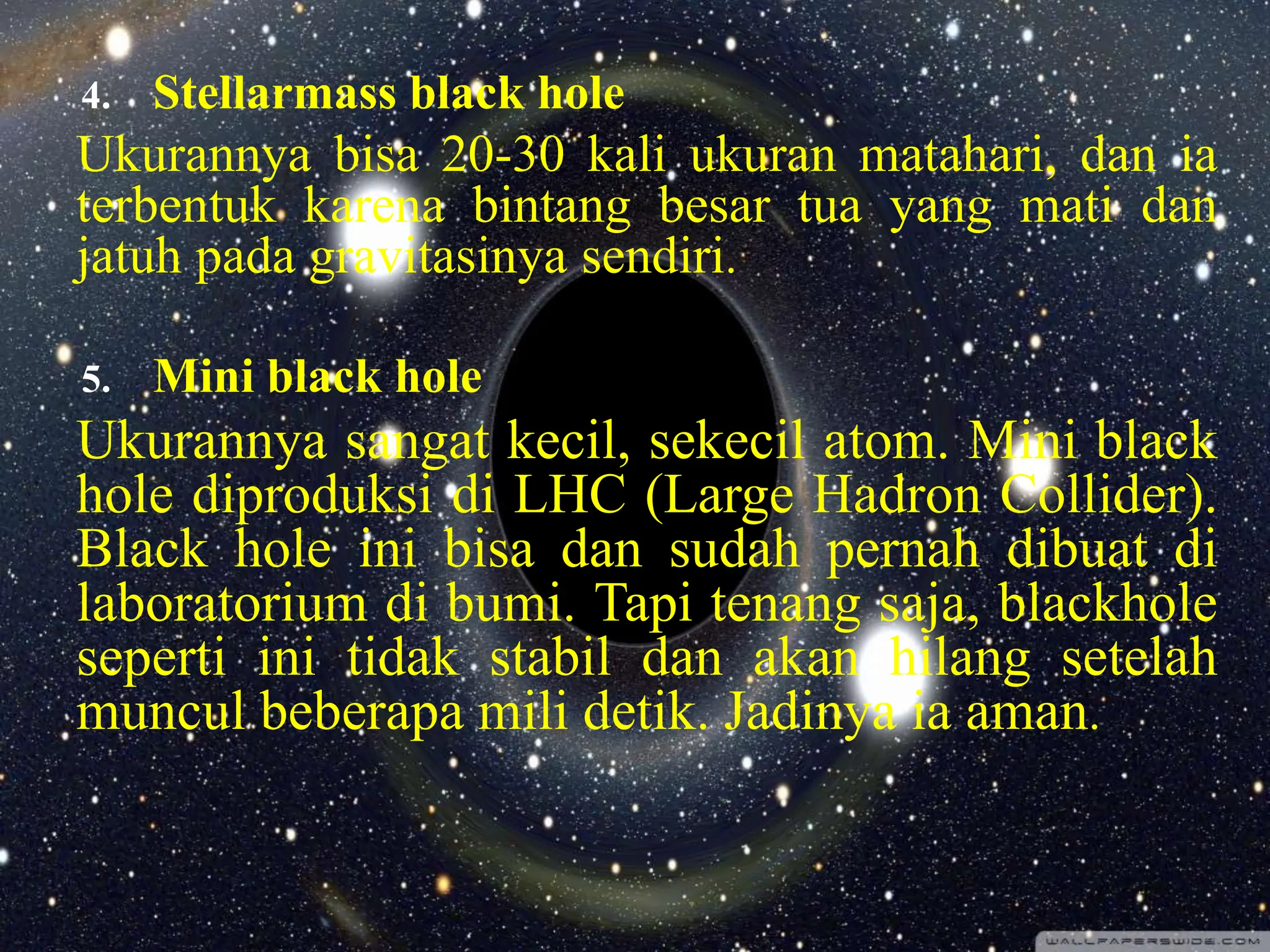 Media Pembelajaran berbentuk PPT tentang Black Hole | PPTX