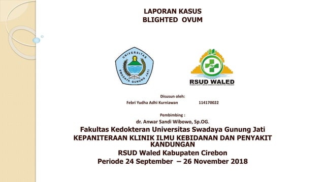 Ppt blighted ovum | PPTX