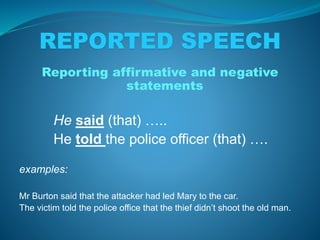 REPORTED SPEECH | PPT