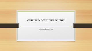 ppt blog.pptx for career in computer science | PPT