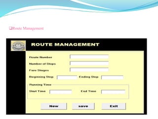 bus ticketing managment system | PPTX