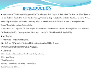 bus ticketing managment system | PPTX
