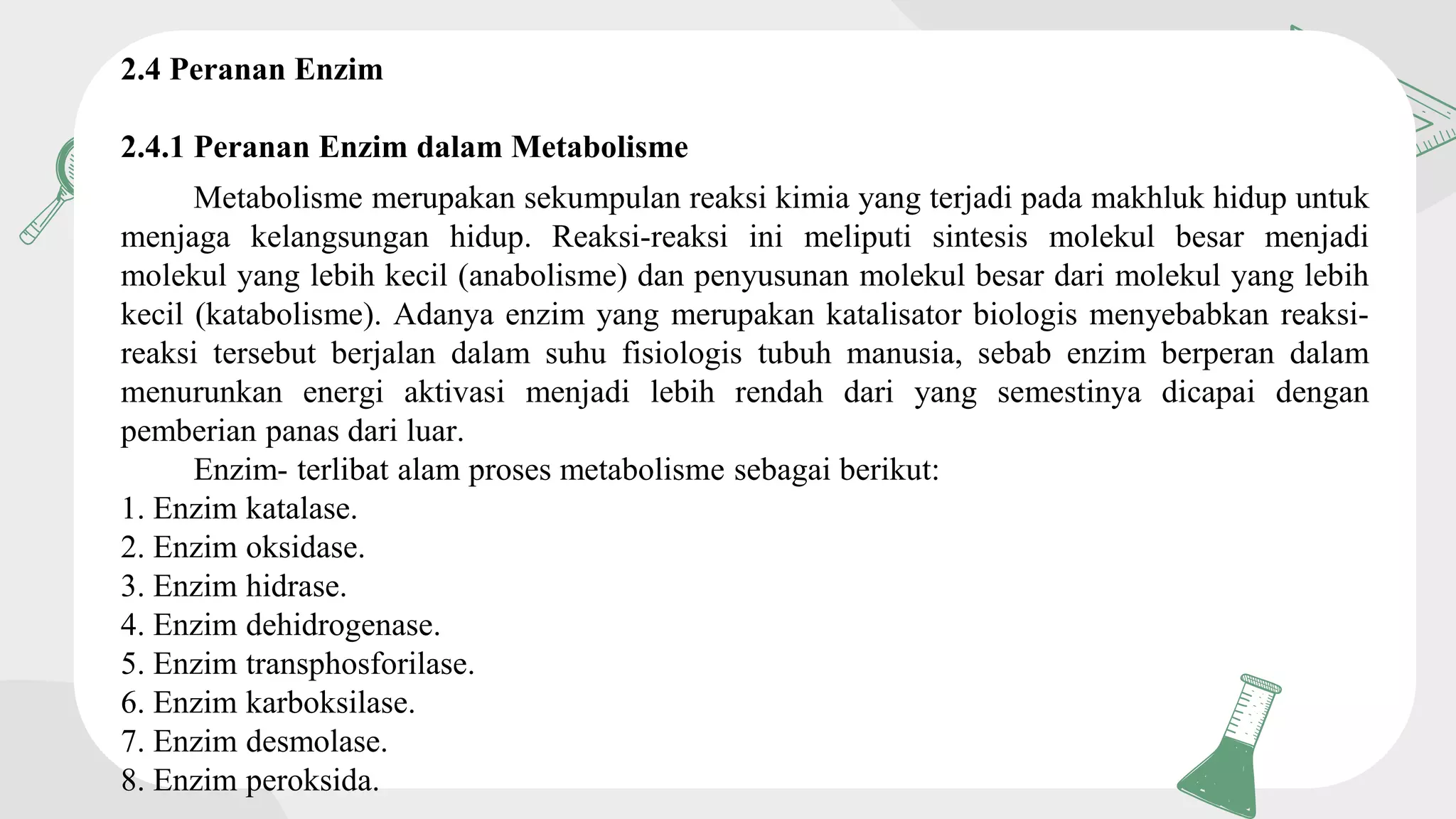 Ppt Botani Farmasi 2. Enzim dan Perannya Kelas 2I Dosen Yayuk Putri ...