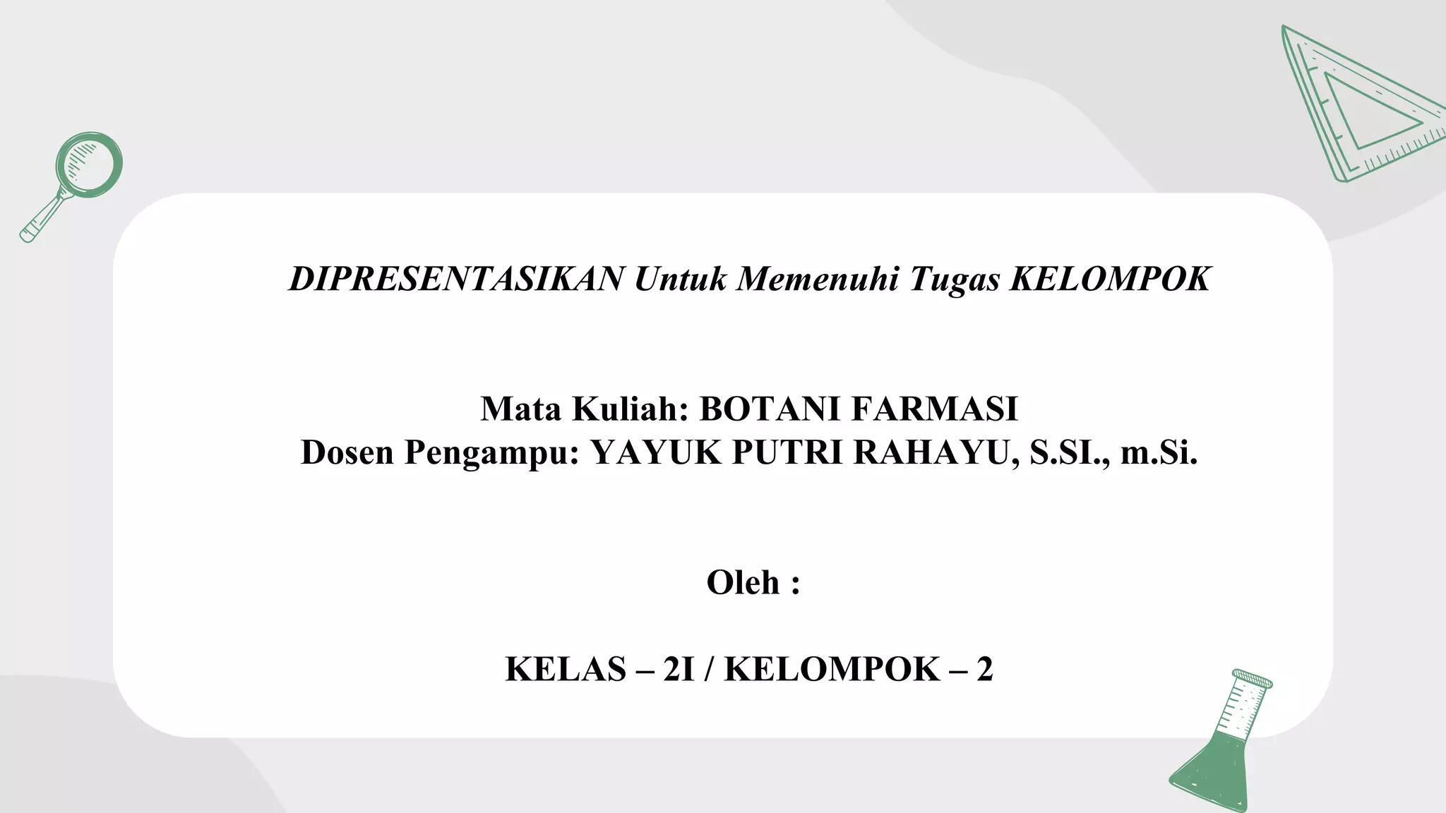 Ppt Botani Farmasi 2. Enzim dan Perannya Kelas 2I Dosen Yayuk Putri ...