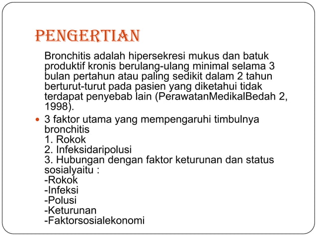 Ppt bronchitis akut | PPTX