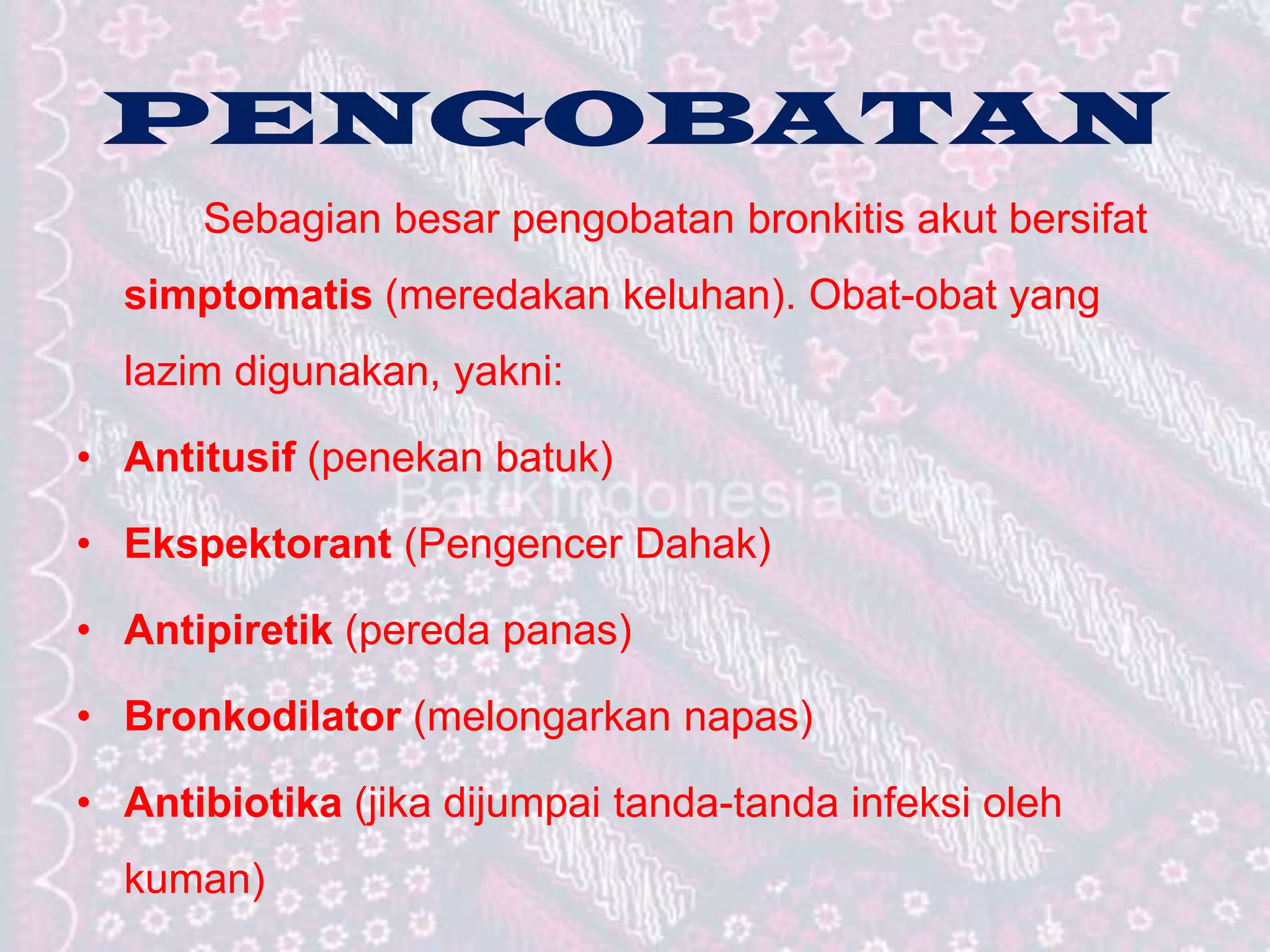 Ppt bronkhitis akut | PPTX