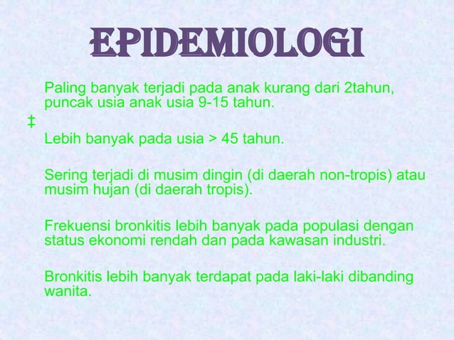 Ppt bronkhitis akut | PPTX