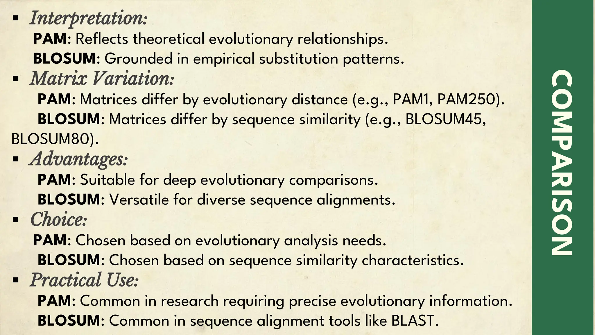 powerpoint presentation on bioinformatics blosum | PDF
