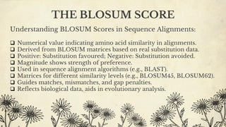 powerpoint presentation on bioinformatics blosum | PDF