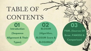 powerpoint presentation on bioinformatics blosum | PDF