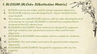 powerpoint presentation on bioinformatics blosum | PDF