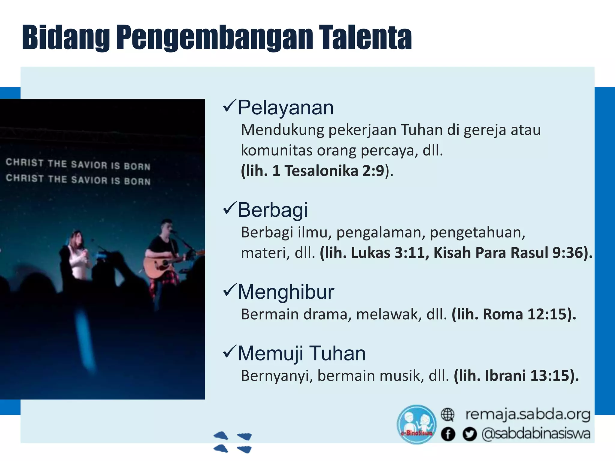 Menggunakan Talenta untuk Kemuliaan Tuhan | PPTX
