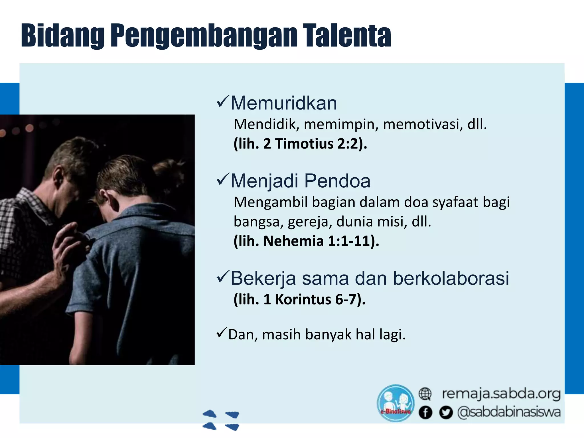 Menggunakan Talenta untuk Kemuliaan Tuhan | PPTX
